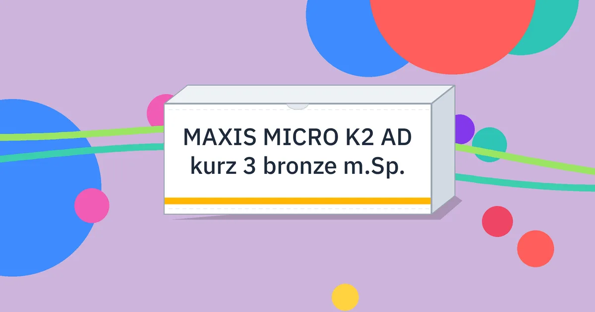 Symbolbild: Packung mit der Aufschrift MAXIS MICRO K2 AD kurz 3 bronze m.Sp. (PZN 17673619) – Verfügbarkeit und Bezug in Apotheken in Frankfurt am Main