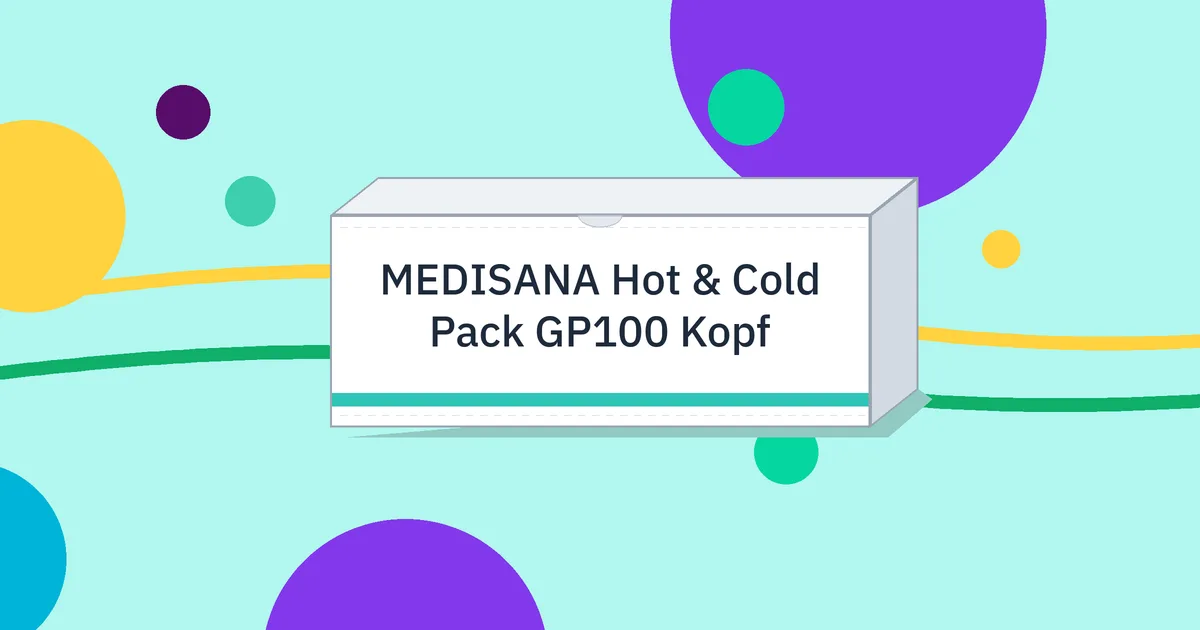 Symbolbild: Packung mit der Aufschrift MEDISANA Hot & Cold Pack GP100 Kopf (PZN 20835089) – Verfügbarkeit und Bezug in Apotheken in Frankfurt am Main