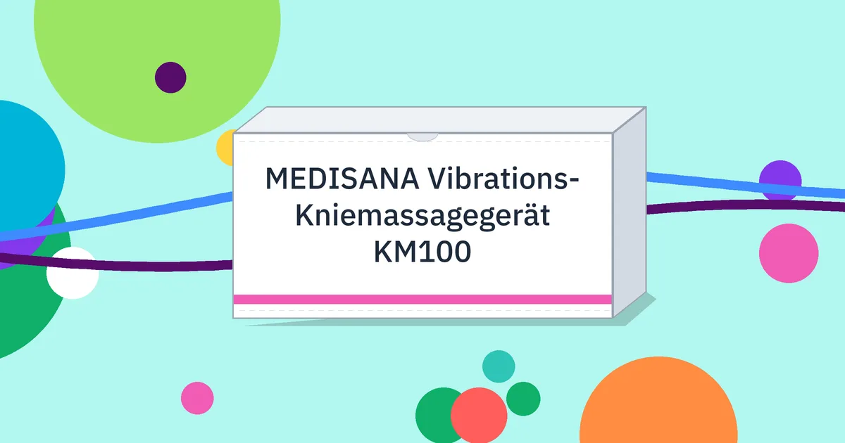 Symbolbild: Packung mit der Aufschrift MEDISANA Vibrations-Kniemassagegerät KM100 (PZN 20902331) – Verfügbarkeit und Bezug in Apotheken in Frankfurt am Main