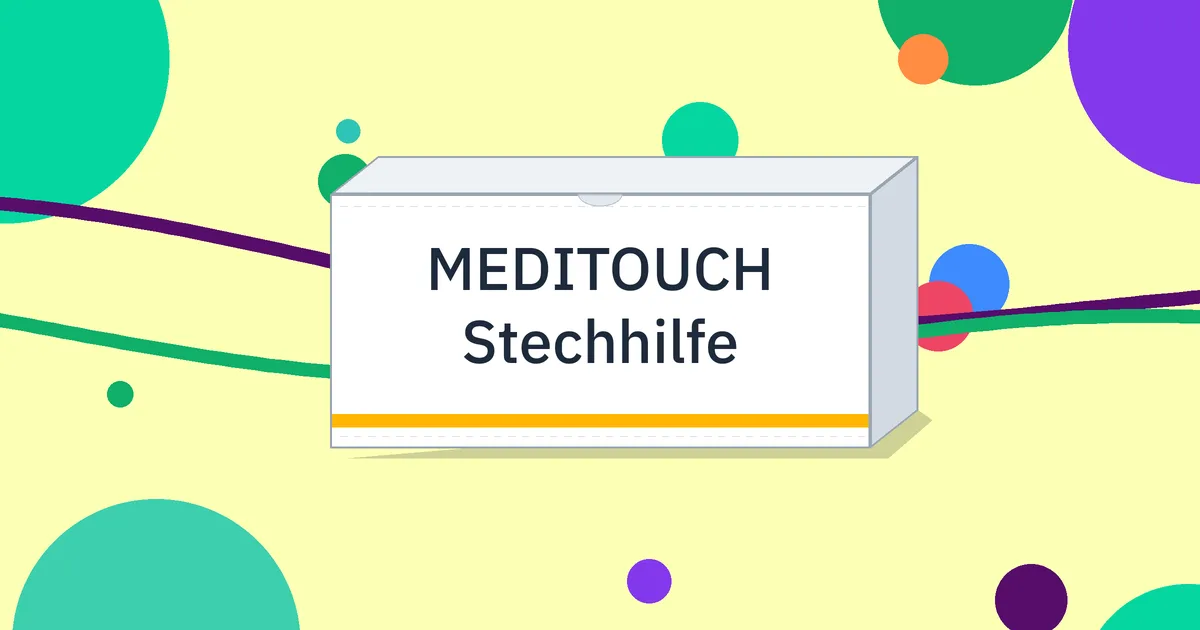 Symbolbild: Packung mit der Aufschrift MEDITOUCH Stechhilfe (PZN 03286540) – Verfügbarkeit und Bezug in Apotheken in Frankfurt am Main