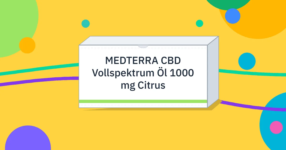 Symbolbild: Packung mit der Aufschrift MEDTERRA CBD Vollspektrum Öl 1000 mg Citrus (PZN 16879431) – Verfügbarkeit und Bezug in Apotheken in Frankfurt am Main
