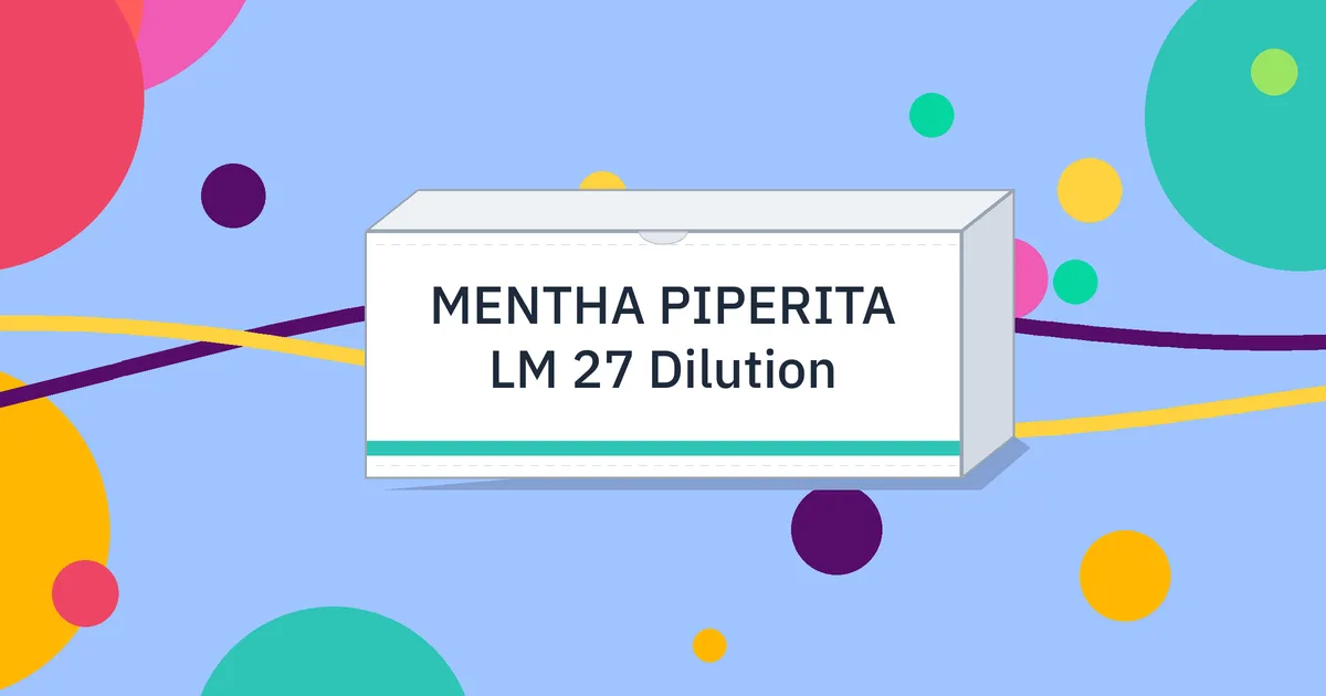 Symbolbild: Packung mit der Aufschrift MENTHA PIPERITA LM 27 Dilution (PZN 13604389) – Verfügbarkeit und Bezug in Apotheken in Frankfurt am Main