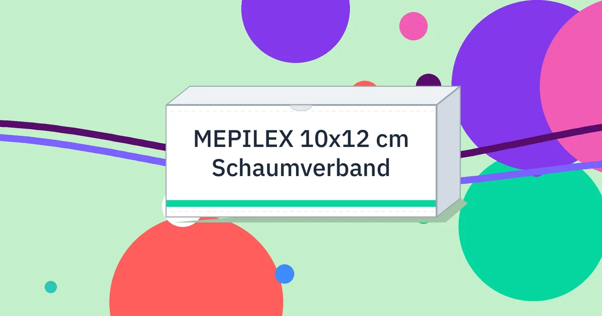 Symbolbild: Packung mit der Aufschrift MEPILEX 10x12 cm Schaumverband (PZN 12700671) – Verfügbarkeit und Bezug in Apotheken in Frankfurt am Main