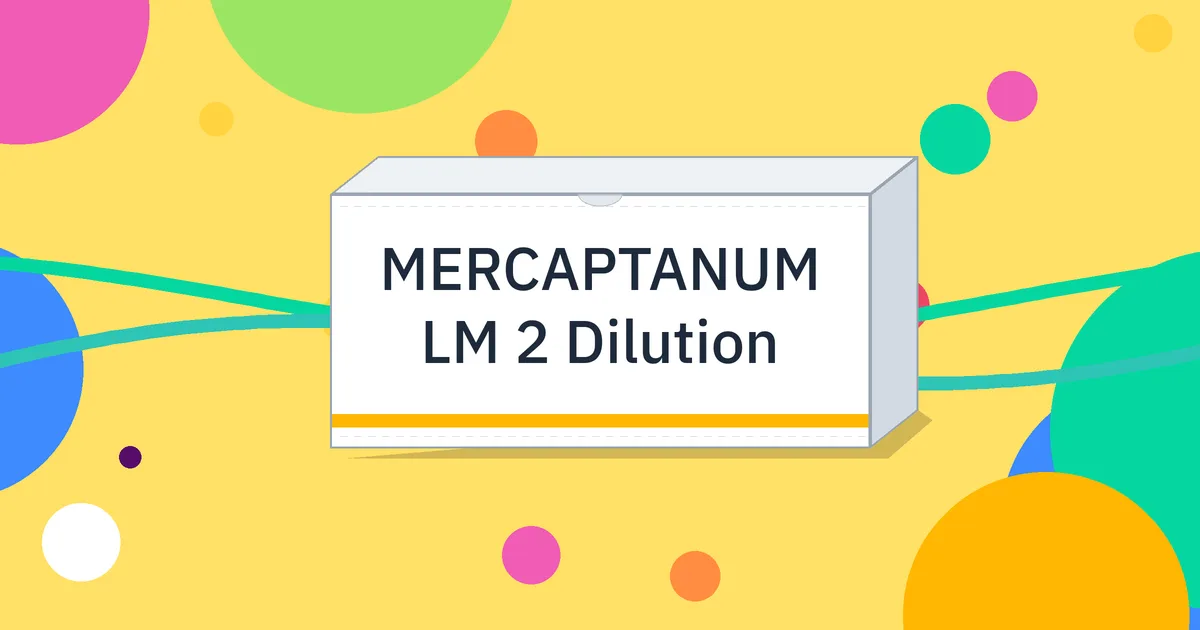 Symbolbild: Packung mit der Aufschrift MERCAPTANUM LM 2 Dilution (PZN 13605495) – Verfügbarkeit und Bezug in Apotheken in Frankfurt am Main