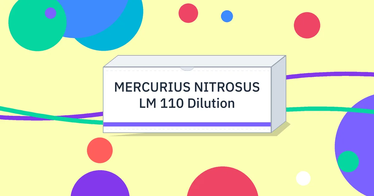 Symbolbild: Packung mit der Aufschrift MERCURIUS NITROSUS LM 110 Dilution (PZN 12952562) – Verfügbarkeit und Bezug in Apotheken in Frankfurt am Main