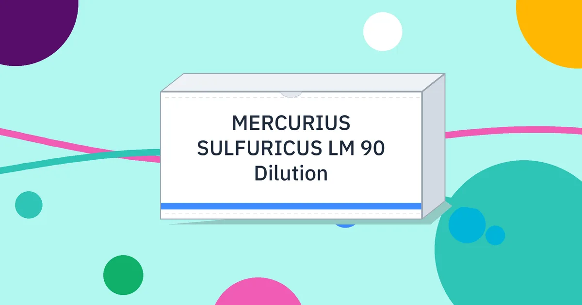 Symbolbild: Packung mit der Aufschrift MERCURIUS SULFURICUS LM 90 Dilution (PZN 12954822) – Verfügbarkeit und Bezug in Apotheken in Frankfurt am Main