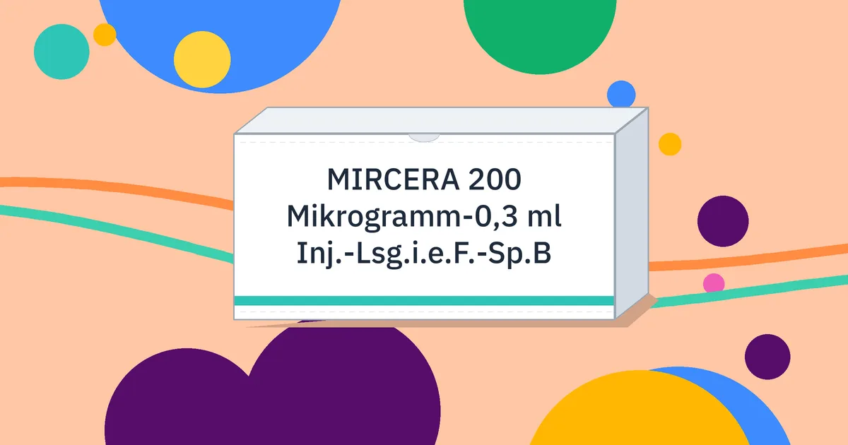 Symbolbild: Packung mit der Aufschrift MIRCERA 200 Mikrogramm-0,3 ml Inj.-Lsg.i.e.F.-Sp.B (PZN 11614343) – Verfügbarkeit und Bezug in Apotheken in Frankfurt am Main