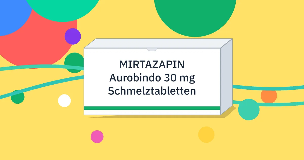 Symbolbild: Packung mit der Aufschrift MIRTAZAPIN Aurobindo 30 mg Schmelztabletten (PZN 05454160) – Verfügbarkeit und Bezug in Apotheken in Frankfurt am Main