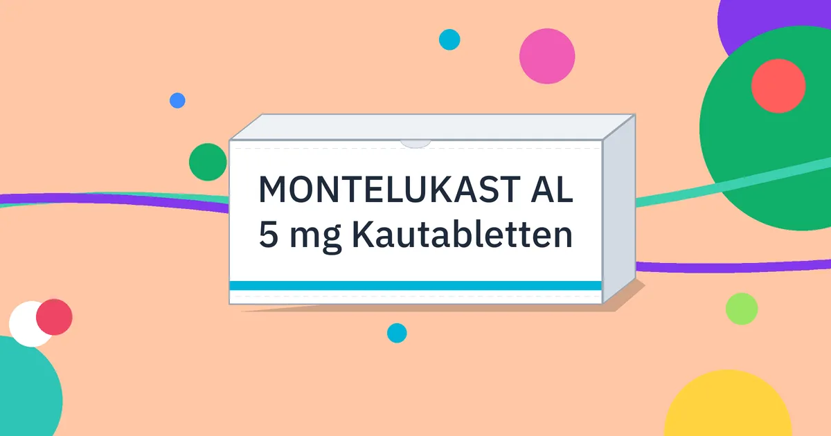 Symbolbild: Packung mit der Aufschrift MONTELUKAST AL 5 mg Kautabletten (PZN 09718466) – Verfügbarkeit und Bezug in Apotheken in Frankfurt am Main