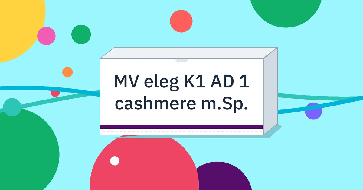 Symbolbild: Packung mit der Aufschrift MV eleg K1 AD 1 cashmere m.Sp. (PZN 14651617) – Verfügbarkeit und Bezug in Apotheken in Frankfurt am Main