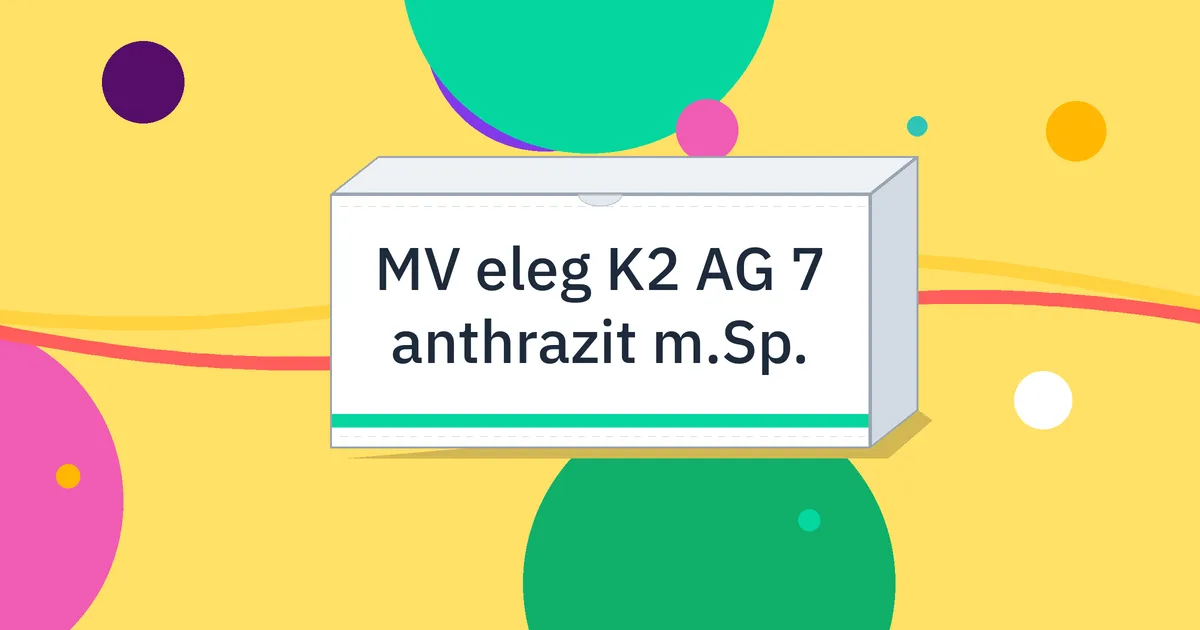 Symbolbild: Packung mit der Aufschrift MV eleg K2 AG 7 anthrazit m.Sp. (PZN 00645139) – Verfügbarkeit und Bezug in Apotheken in Frankfurt am Main