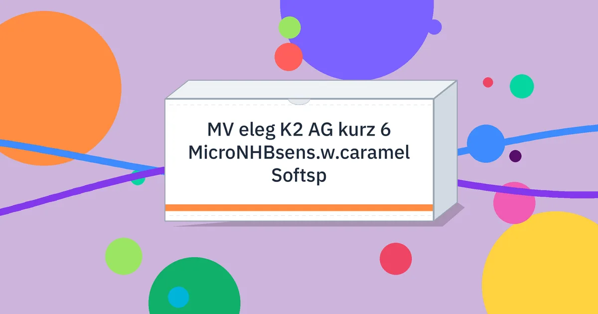 Symbolbild: Packung mit der Aufschrift MV eleg K2 AG kurz 6 MicroNHBsens.w.caramel Softsp (PZN 16069956) – Verfügbarkeit und Bezug in Apotheken in Frankfurt am Main