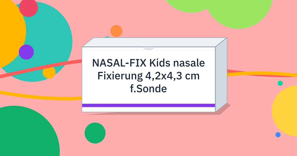 Symbolbild: Packung mit der Aufschrift NASAL-FIX Kids nasale Fixierung 4,2x4,3 cm f.Sonde (PZN 19875706) – Verfügbarkeit und Bezug in Apotheken in Frankfurt am Main