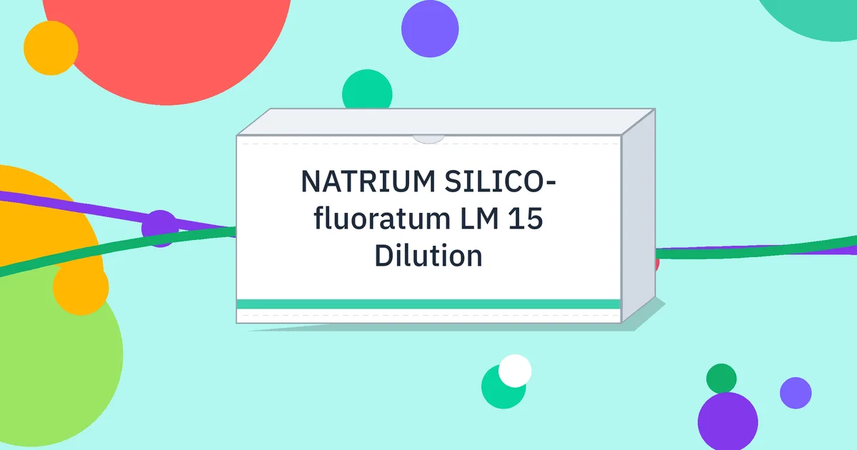 Symbolbild: Packung mit der Aufschrift NATRIUM SILICO-fluoratum LM 15 Dilution (PZN 13617280) – Verfügbarkeit und Bezug in Apotheken in Frankfurt am Main