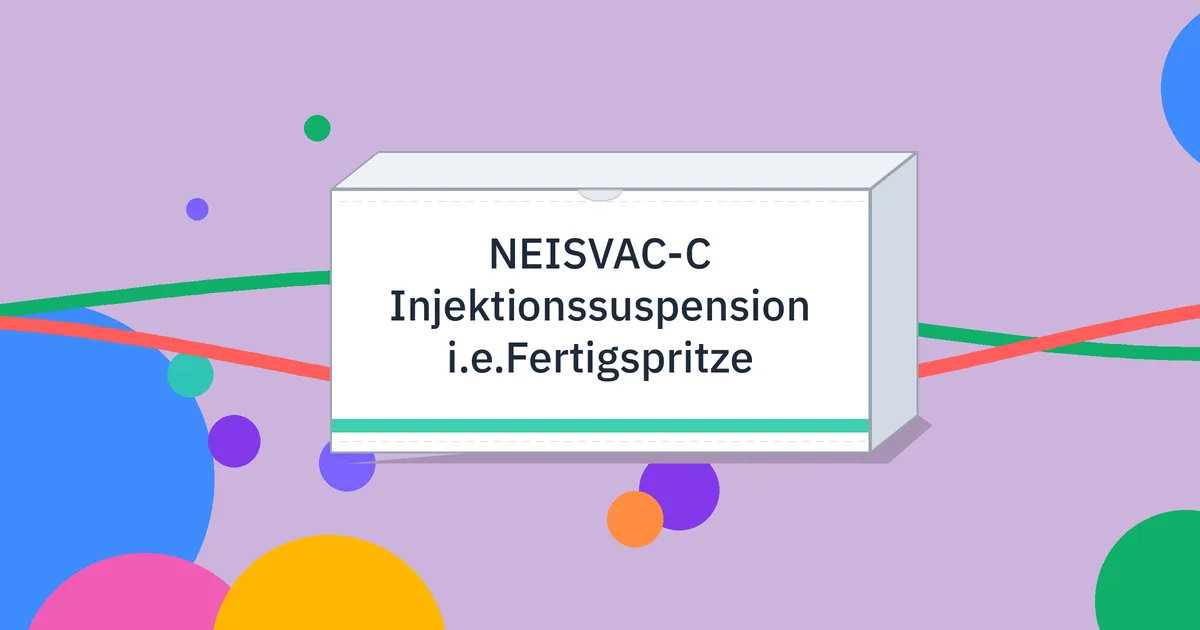 Symbolbild: Packung mit der Aufschrift NEISVAC-C Injektionssuspension i.e.Fertigspritze (PZN 15266235) – Verfügbarkeit und Bezug in Apotheken in Frankfurt am Main