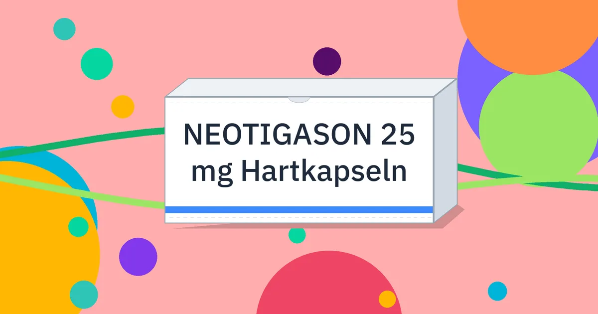 Symbolbild: Packung mit der Aufschrift NEOTIGASON 25 mg Hartkapseln (PZN 18046729) – Verfügbarkeit und Bezug in Apotheken in Frankfurt am Main
