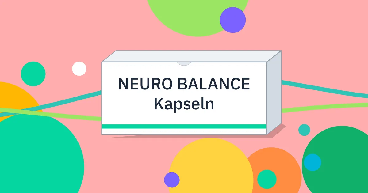 Symbolbild: Packung mit der Aufschrift NEURO BALANCE Kapseln (PZN 20277608) – Verfügbarkeit und Bezug in Apotheken in Frankfurt am Main
