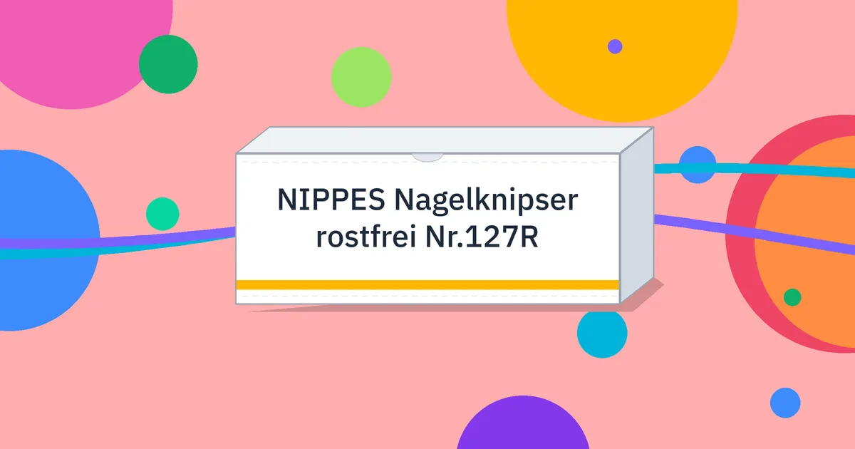 Symbolbild: Packung mit der Aufschrift NIPPES Nagelknipser rostfrei Nr.127R (PZN 14820184) – Verfügbarkeit und Bezug in Apotheken in Frankfurt am Main