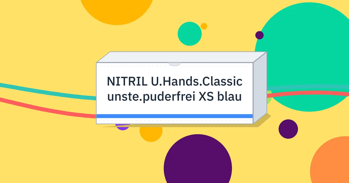 Symbolbild: Packung mit der Aufschrift NITRIL U.Hands.Classic unste.puderfrei XS blau (PZN 11540254) – Verfügbarkeit und Bezug in Apotheken in Frankfurt am Main