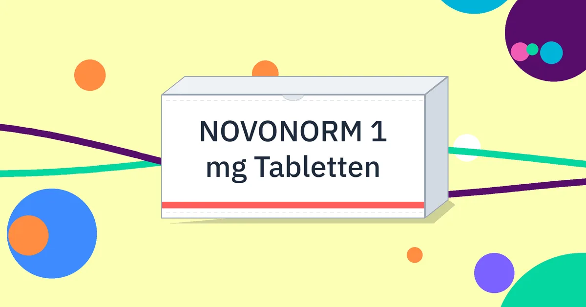 Symbolbild: Packung mit der Aufschrift NOVONORM 1 mg Tabletten (PZN 01510909) – Verfügbarkeit und Bezug in Apotheken in Frankfurt am Main
