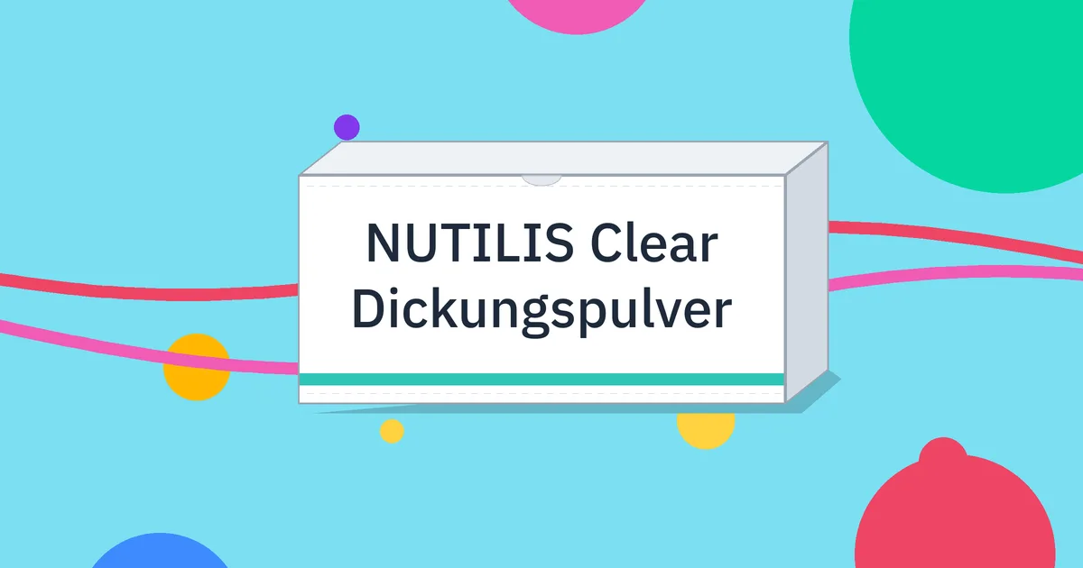 Symbolbild: Packung mit der Aufschrift NUTILIS Clear Dickungspulver (PZN 04711695) – Verfügbarkeit und Bezug in Apotheken in Frankfurt am Main