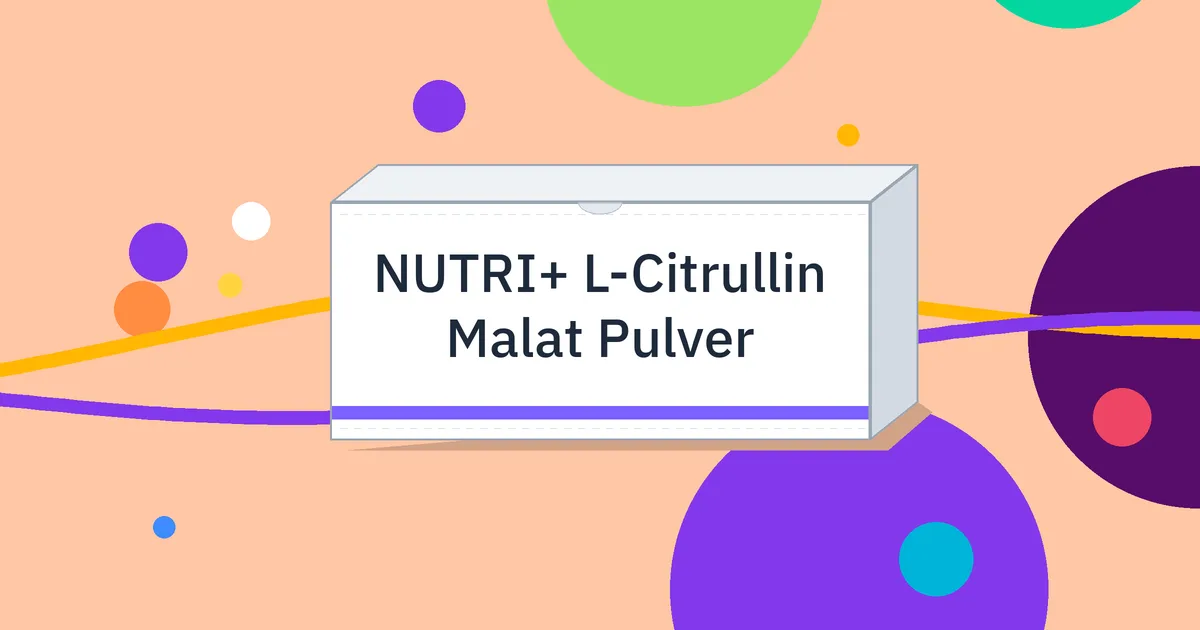 Symbolbild: Packung mit der Aufschrift NUTRI+ L-Citrullin Malat Pulver (PZN 19667735) – Verfügbarkeit und Bezug in Apotheken in Frankfurt am Main