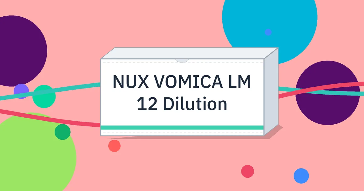 Symbolbild: Packung mit der Aufschrift NUX VOMICA LM 12 Dilution (PZN 02603145) – Verfügbarkeit und Bezug in Apotheken in Frankfurt am Main