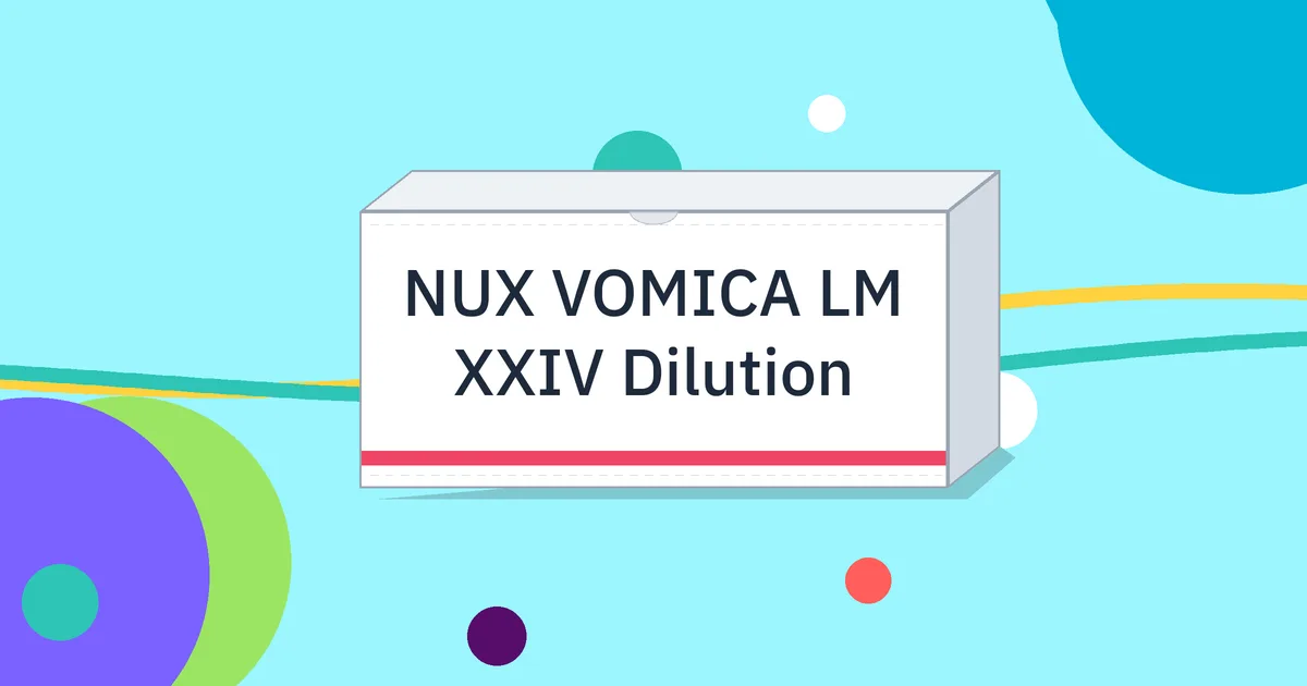 Symbolbild: Packung mit der Aufschrift NUX VOMICA LM XXIV Dilution (PZN 02675506) – Verfügbarkeit und Bezug in Apotheken in Frankfurt am Main