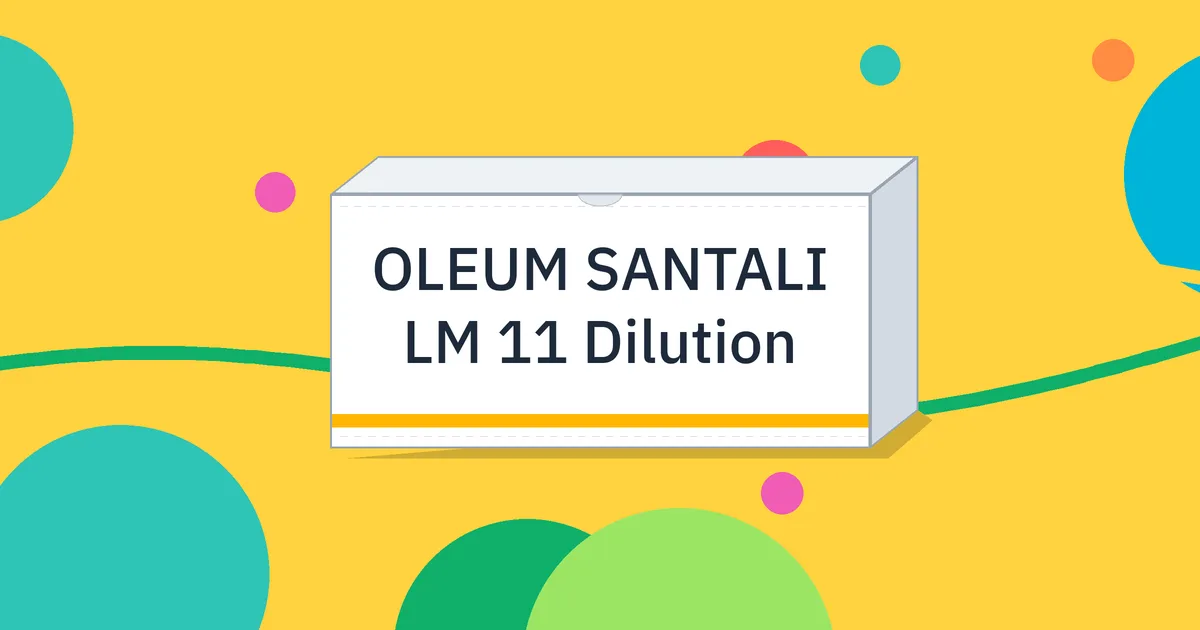 Symbolbild: Packung mit der Aufschrift OLEUM SANTALI LM 11 Dilution (PZN 13623286) – Verfügbarkeit und Bezug in Apotheken in Frankfurt am Main