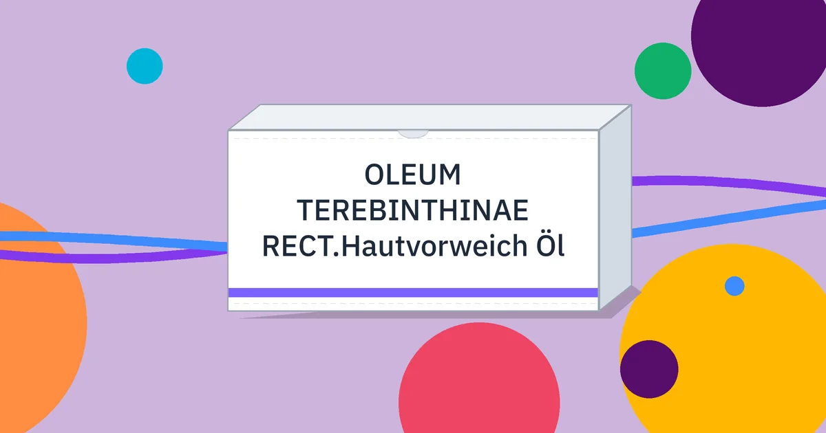 Symbolbild: Packung mit der Aufschrift OLEUM TEREBINTHINAE RECT.Hautvorweich Öl (PZN 04443705) – Verfügbarkeit und Bezug in Apotheken in Frankfurt am Main