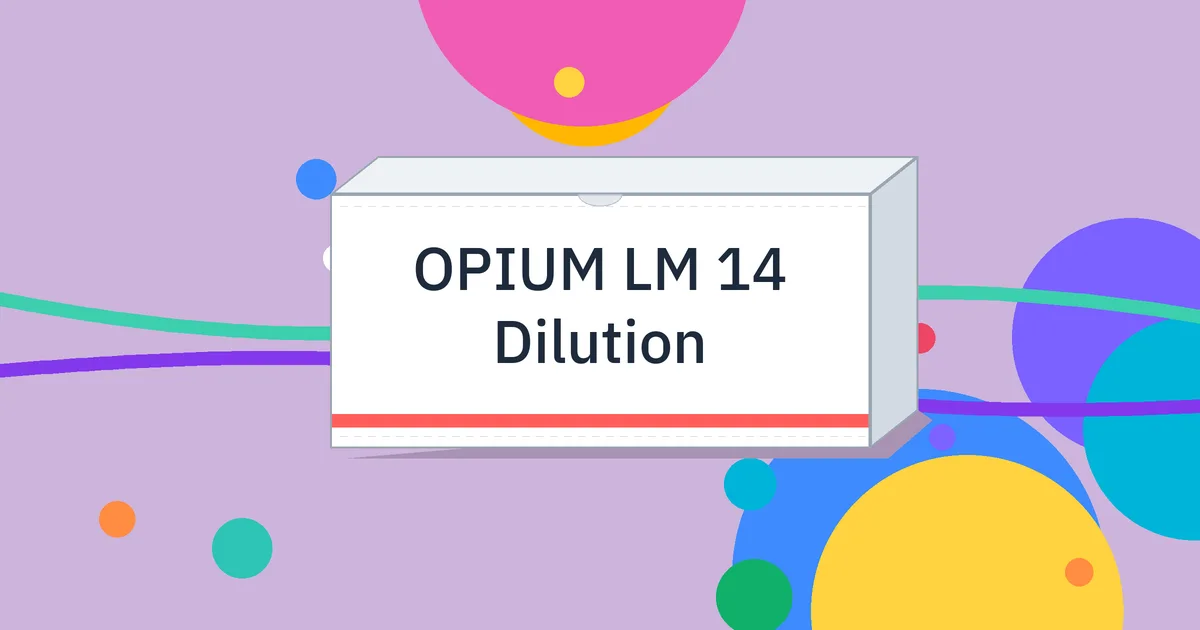 Symbolbild: Packung mit der Aufschrift OPIUM LM 14 Dilution (PZN 12972139) – Verfügbarkeit und Bezug in Apotheken in Frankfurt am Main