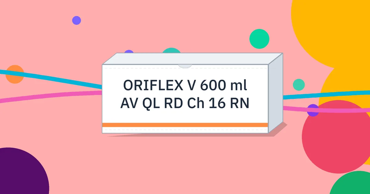 Symbolbild: Packung mit der Aufschrift ORIFLEX V 600 ml AV QL RD Ch 16 RN (PZN 17485444) – Verfügbarkeit und Bezug in Apotheken in Frankfurt am Main