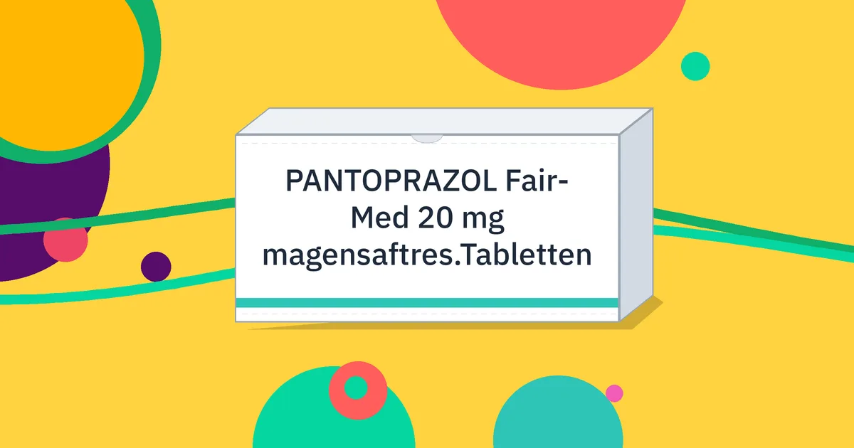 Symbolbild: Packung mit der Aufschrift PANTOPRAZOL Fair-Med 20 mg magensaftres.Tabletten (PZN 15243145) – Verfügbarkeit und Bezug in Apotheken in Frankfurt am Main