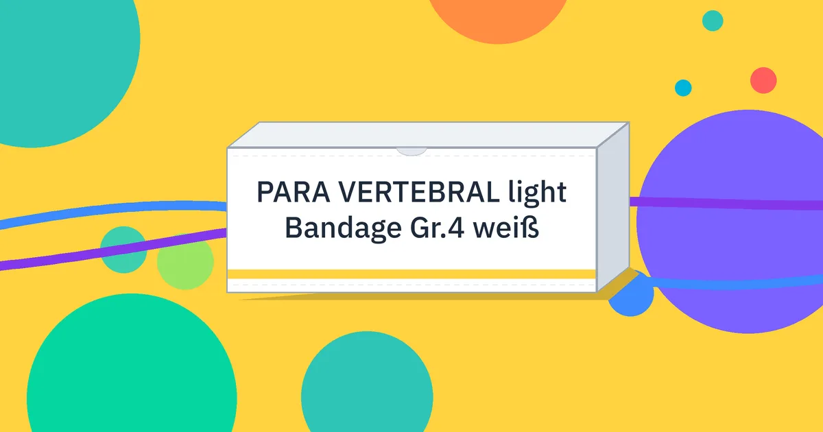 Symbolbild: Packung mit der Aufschrift PARA VERTEBRAL light Bandage Gr.4 weiß (PZN 10003695) – Verfügbarkeit und Bezug in Apotheken in Frankfurt am Main
