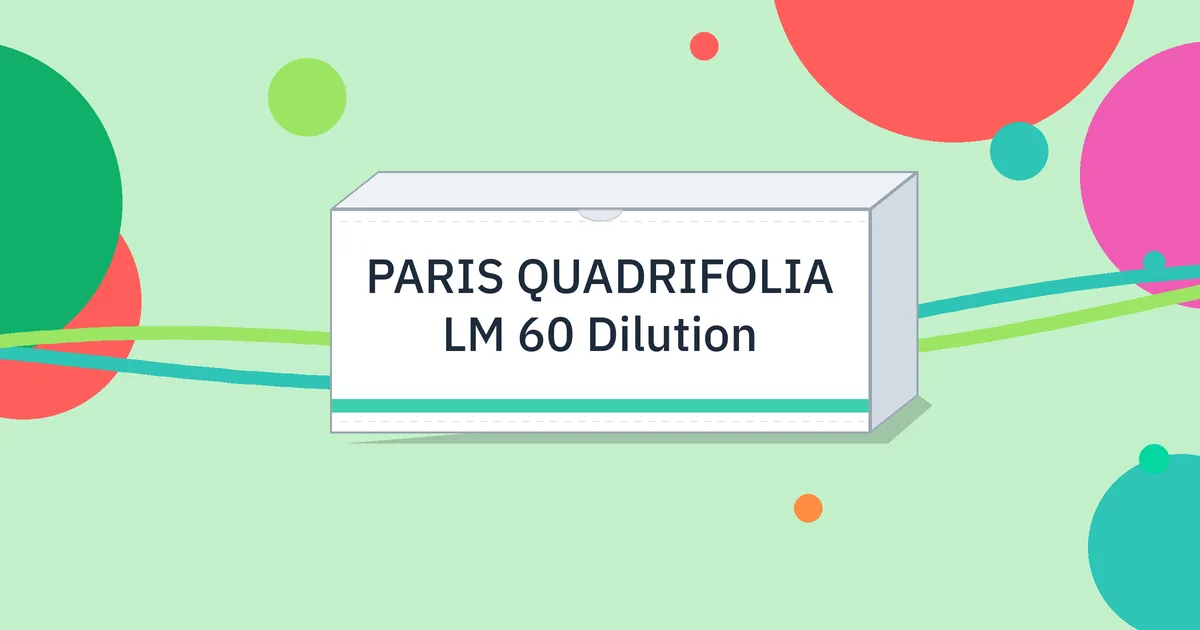 Symbolbild: Packung mit der Aufschrift PARIS QUADRIFOLIA LM 60 Dilution (PZN 13632109) – Verfügbarkeit und Bezug in Apotheken in Frankfurt am Main