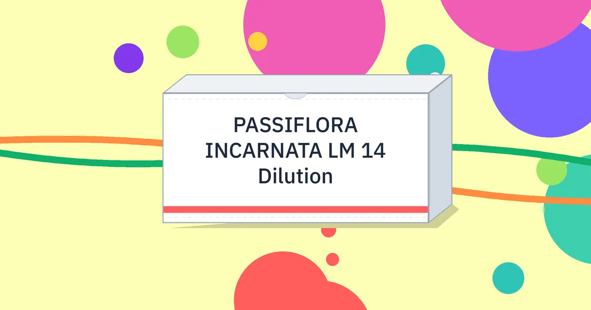Symbolbild: Packung mit der Aufschrift PASSIFLORA INCARNATA LM 14 Dilution (PZN 12976806) – Verfügbarkeit und Bezug in Apotheken in Frankfurt am Main