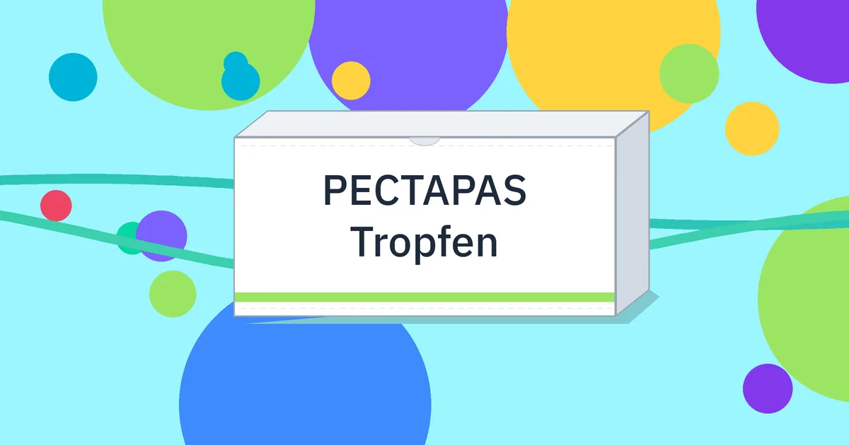 Symbolbild: Packung mit der Aufschrift PECTAPAS Tropfen (PZN 01018746) – Verfügbarkeit und Bezug in Apotheken in Frankfurt am Main