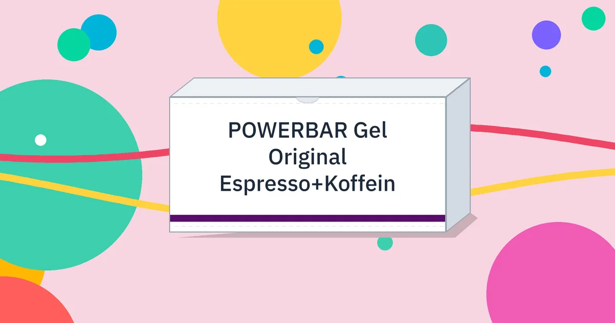 Symbolbild: Packung mit der Aufschrift POWERBAR Gel Original Espresso+Koffein (PZN 18821074) – Verfügbarkeit und Bezug in Apotheken in Frankfurt am Main