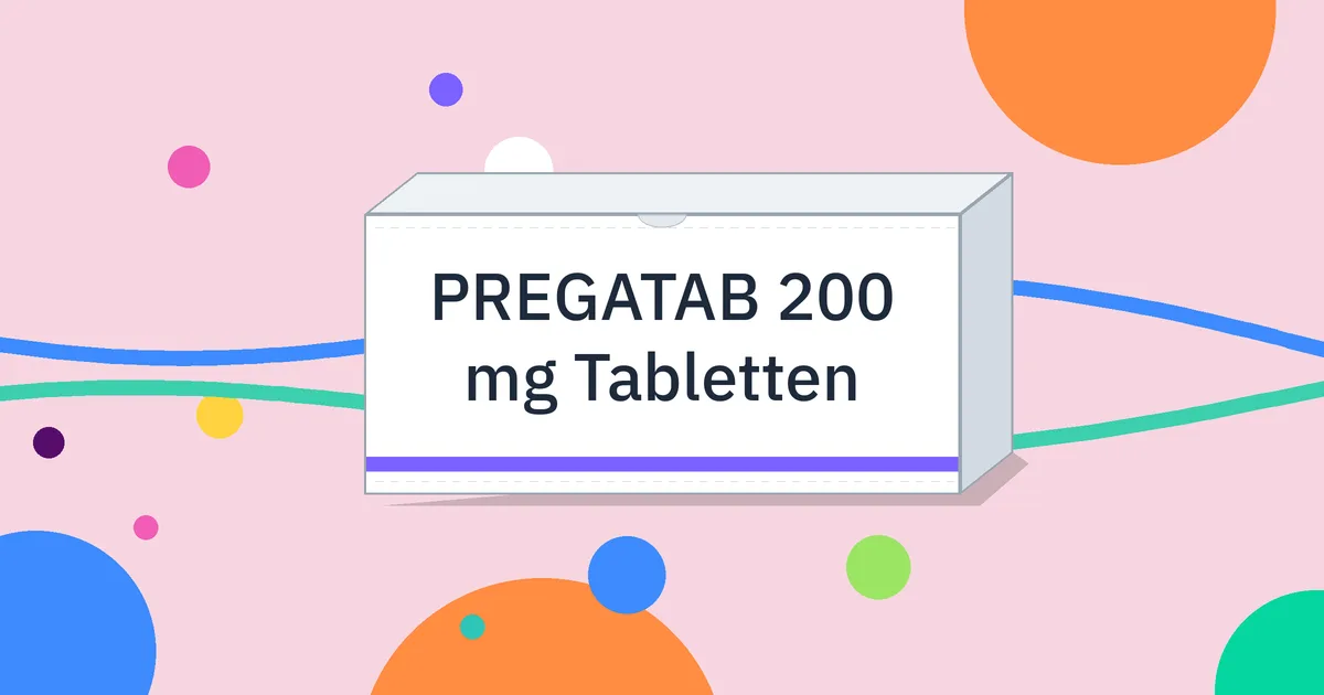 Symbolbild: Packung mit der Aufschrift PREGATAB 200 mg Tabletten (PZN 14135790) – Verfügbarkeit und Bezug in Apotheken in Frankfurt am Main