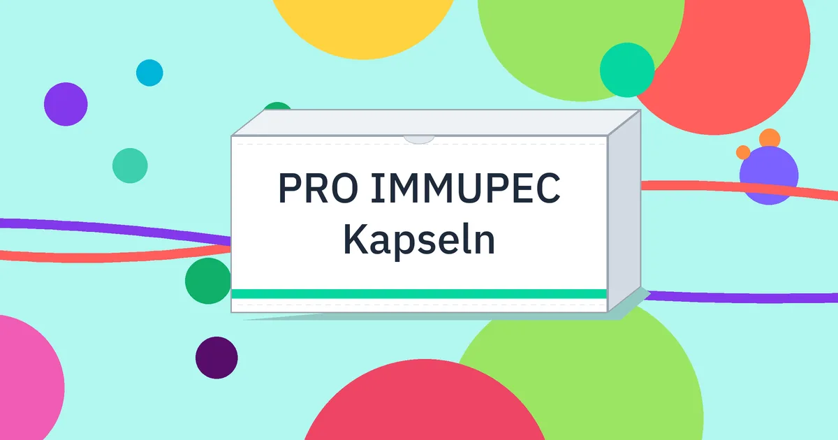 Symbolbild: Packung mit der Aufschrift PRO IMMUPEC Kapseln (PZN 19886058) – Verfügbarkeit und Bezug in Apotheken in Frankfurt am Main