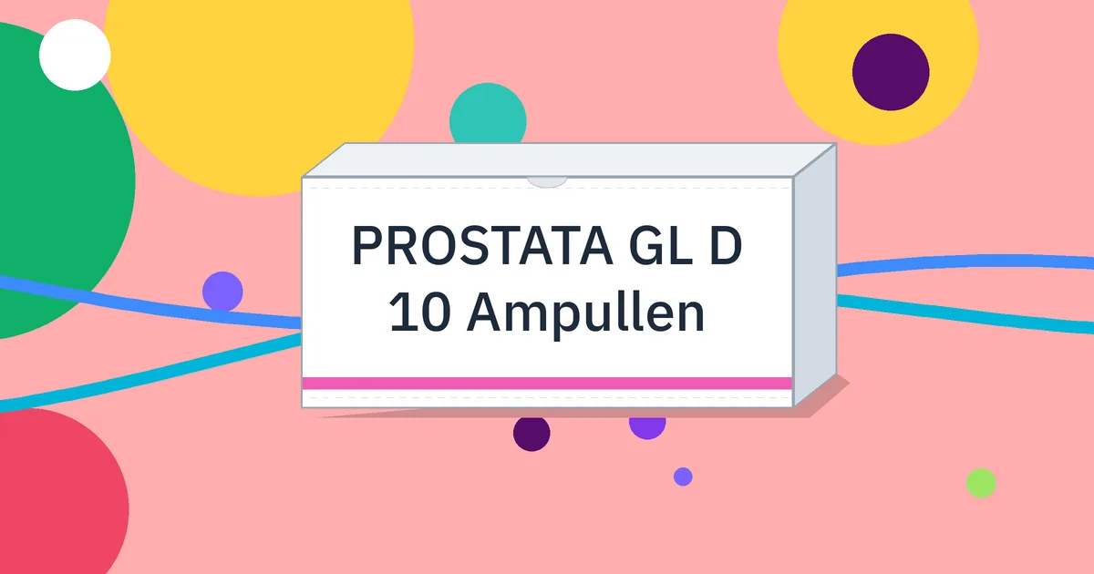 Symbolbild: Packung mit der Aufschrift PROSTATA GL D 10 Ampullen (PZN 03354514) – Verfügbarkeit und Bezug in Apotheken in Frankfurt am Main