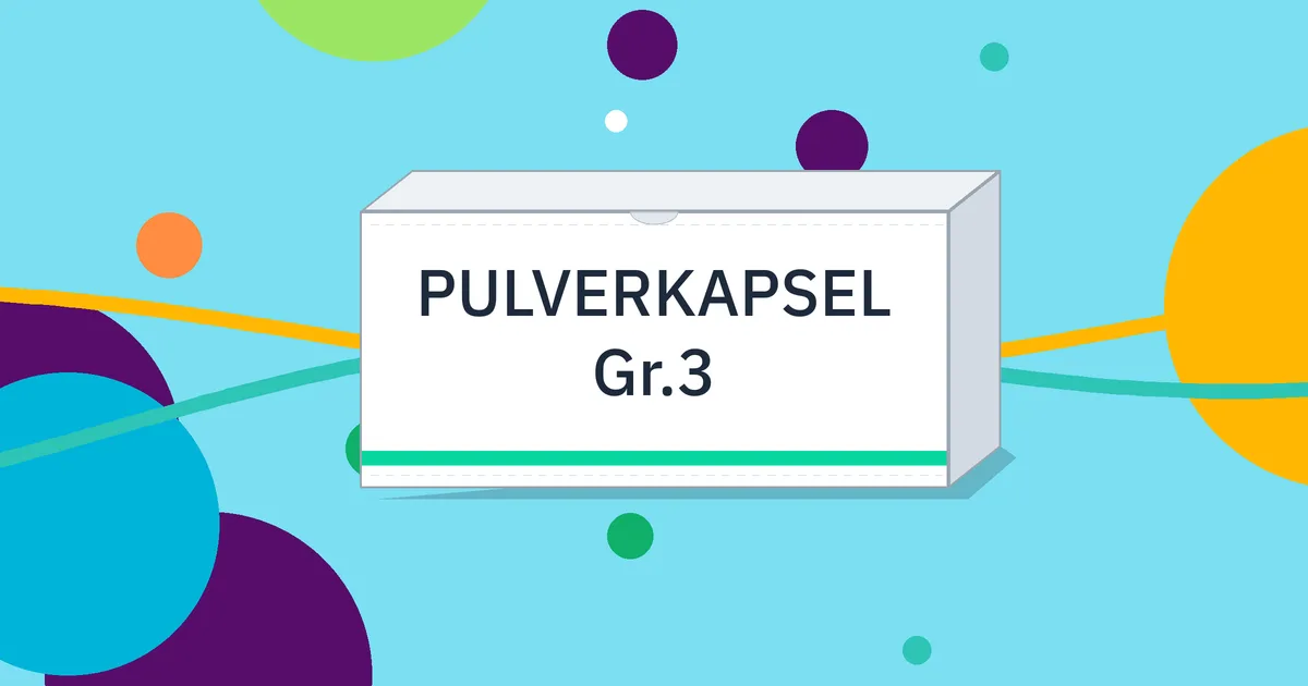 Symbolbild: Packung mit der Aufschrift PULVERKAPSEL Gr.3 (PZN 17543124) – Verfügbarkeit und Bezug in Apotheken in Frankfurt am Main
