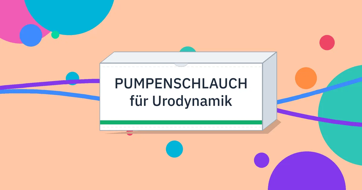 Symbolbild: Packung mit der Aufschrift PUMPENSCHLAUCH für Urodynamik (PZN 08515382) – Verfügbarkeit und Bezug in Apotheken in Frankfurt am Main