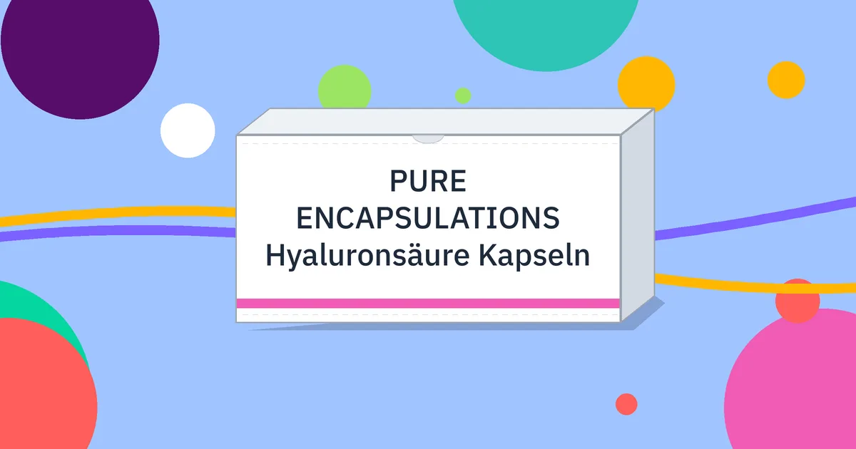 Symbolbild: Packung mit der Aufschrift PURE ENCAPSULATIONS Hyaluronsäure Kapseln (PZN 10756420) – Verfügbarkeit und Bezug in Apotheken in Frankfurt am Main