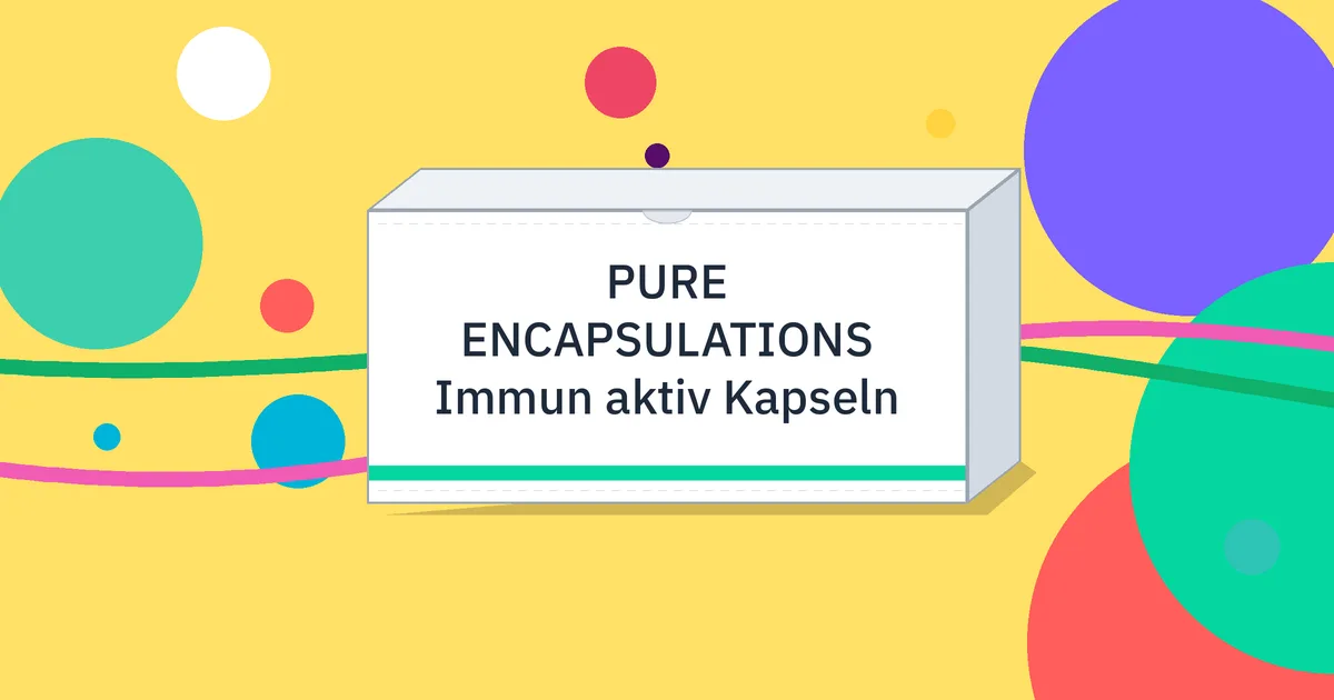 Symbolbild: Packung mit der Aufschrift PURE ENCAPSULATIONS Immun aktiv Kapseln (PZN 03559943) – Verfügbarkeit und Bezug in Apotheken in Frankfurt am Main