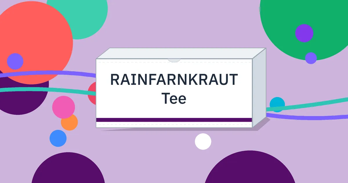 Symbolbild: Packung mit der Aufschrift RAINFARNKRAUT Tee (PZN 19549800) – Verfügbarkeit und Bezug in Apotheken in Frankfurt am Main