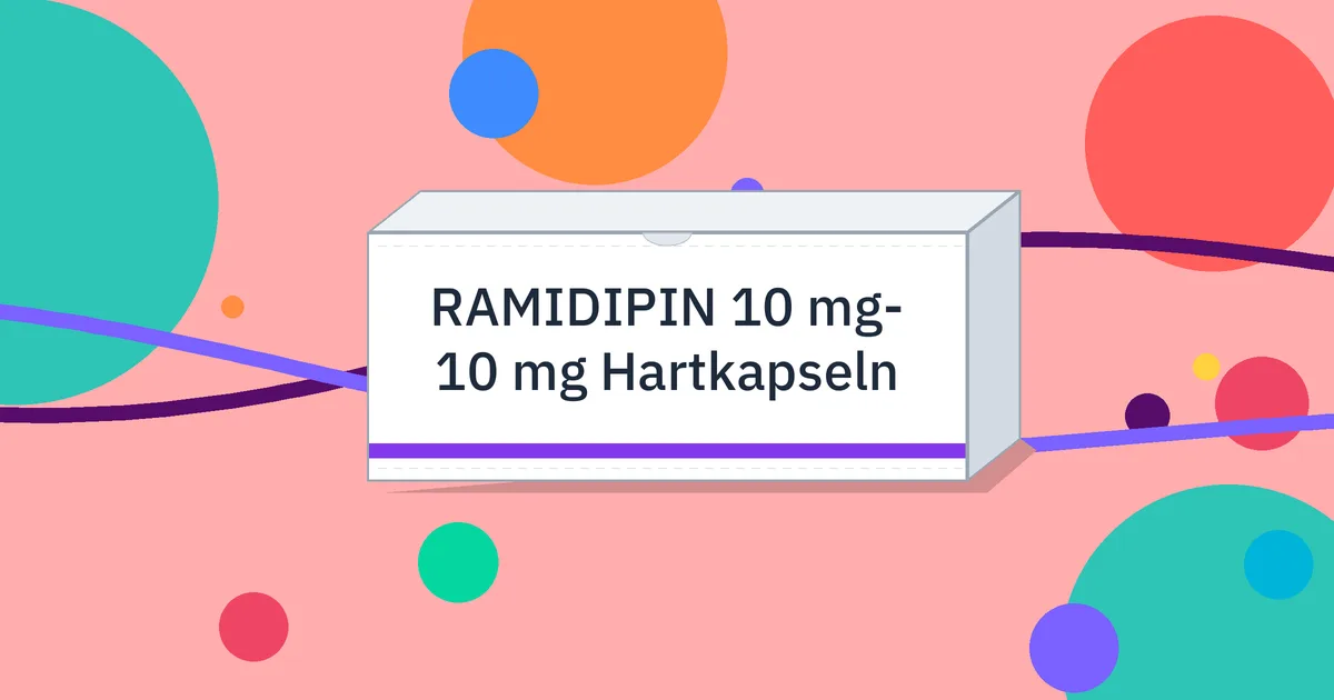 Symbolbild: Packung mit der Aufschrift RAMIDIPIN 10 mg-10 mg Hartkapseln (PZN 18722900) – Verfügbarkeit und Bezug in Apotheken in Frankfurt am Main