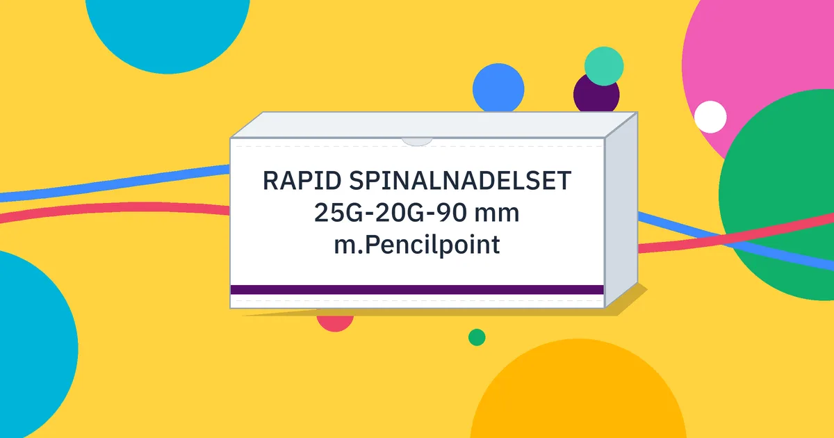 Symbolbild: Packung mit der Aufschrift RAPID SPINALNADELSET 25G-20G-90 mm m.Pencilpoint (PZN 02362799) – Verfügbarkeit und Bezug in Apotheken in Frankfurt am Main