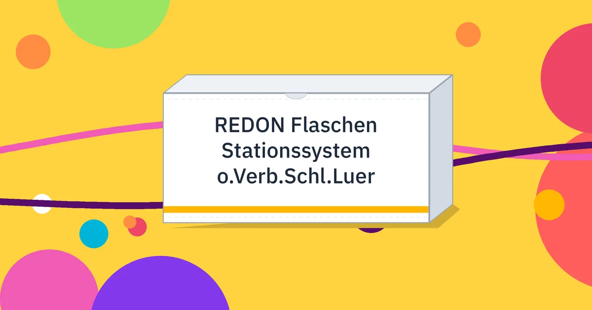 Symbolbild: Packung mit der Aufschrift REDON Flaschen Stationssystem o.Verb.Schl.Luer (PZN 07697458) – Verfügbarkeit und Bezug in Apotheken in Frankfurt am Main