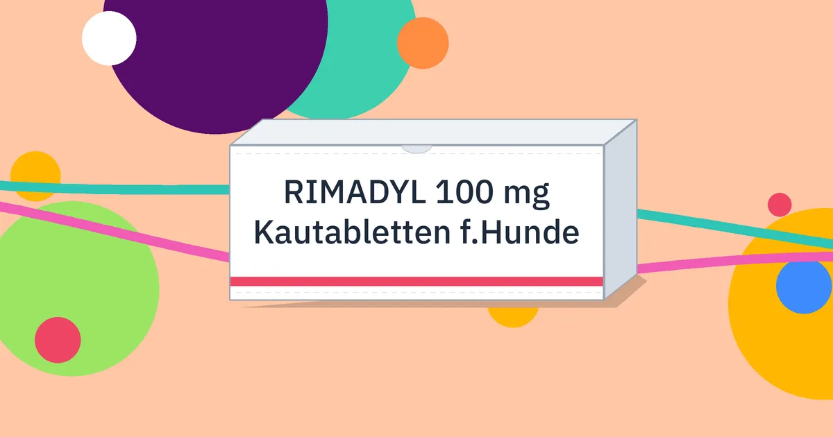 Symbolbild: Packung mit der Aufschrift RIMADYL 100 mg Kautabletten f.Hunde (PZN 02209371) – Verfügbarkeit und Bezug in Apotheken in Frankfurt am Main